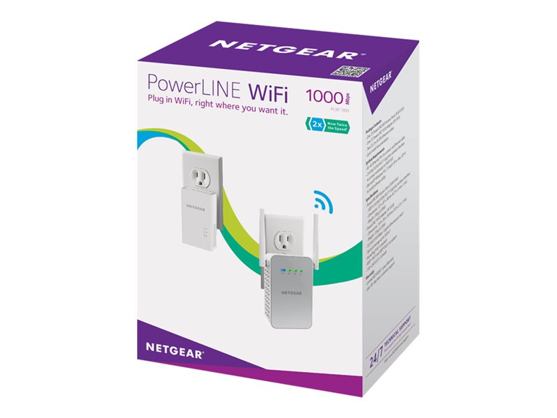 NETGEAR Powerline PLW1000 - kit d'adaptation pour courant porteur - Wi ...