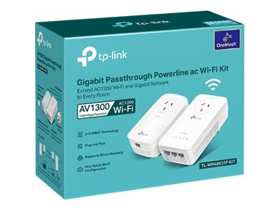 TP-Link TL-WPA8631P KIT V3 Wi-Fi Kit, powerline adapter kit, Wi-Fi 5 ...