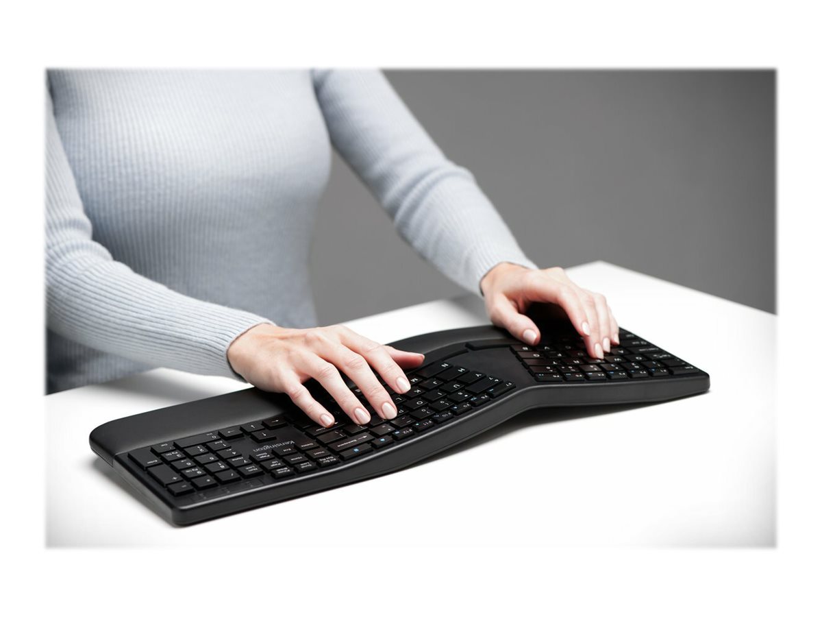 Kensington Pro Fit Ergo Wired Keyboard, keyboard, US, black Input ...
