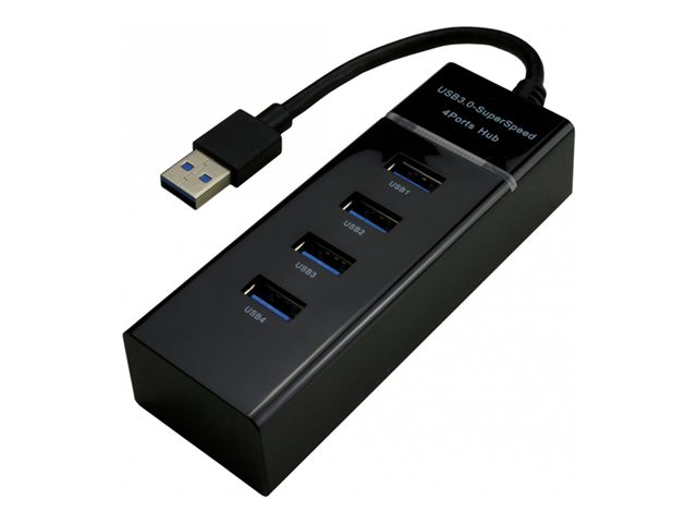 MCL - concentrateur (hub) - noir - 4 ports (USB3-M104B/N-P)