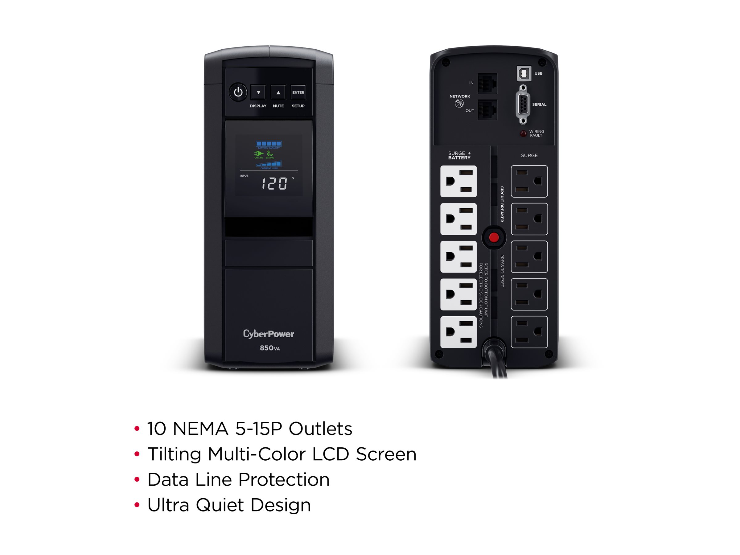 CyberPower PFC Sinewave UPS Series CP850PFCLCD | SHI