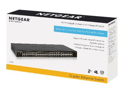 NETGEAR GS348PP, switch, 48 ports, unmanaged, rack-mountable - Paradigm PCs