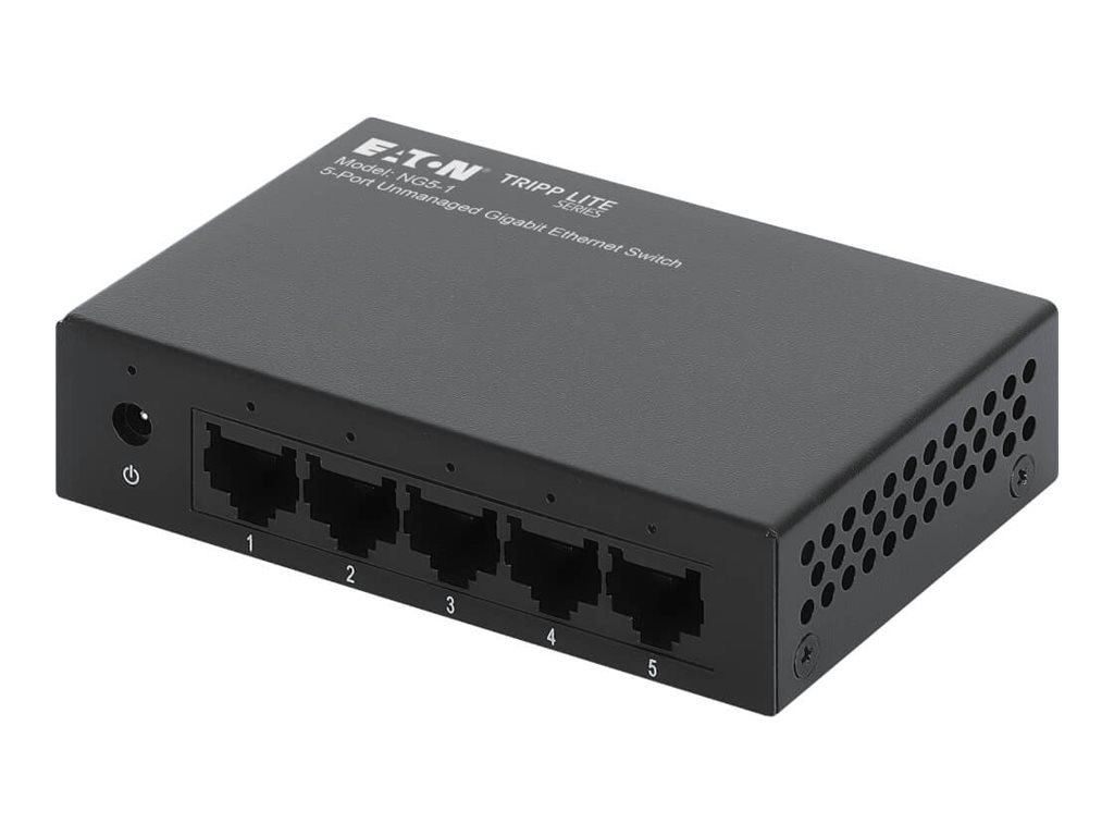 Eaton Tripp Lite series Desktop Gigabit Ethernet Unmanaged Switch 5-Port 10/100/1000 Mbps Metal ...