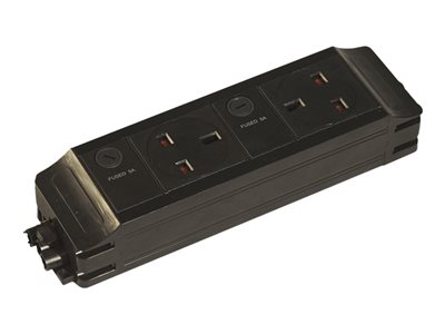 Videk Power to Desk Unit / Under Desk 2 x UK Mains Socket Individually ...
