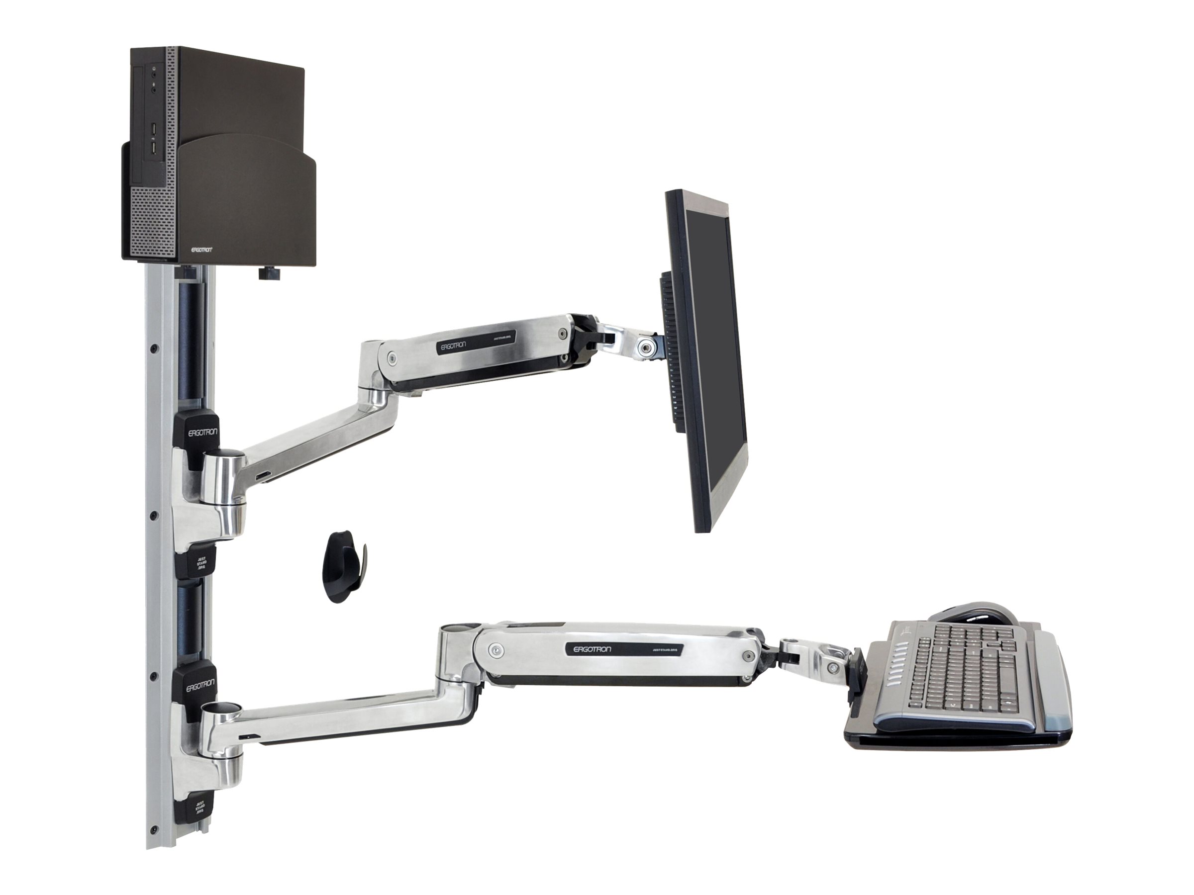 Ergotron LX Wall Mount System with Small CPU Holder | Overview, Specs ...