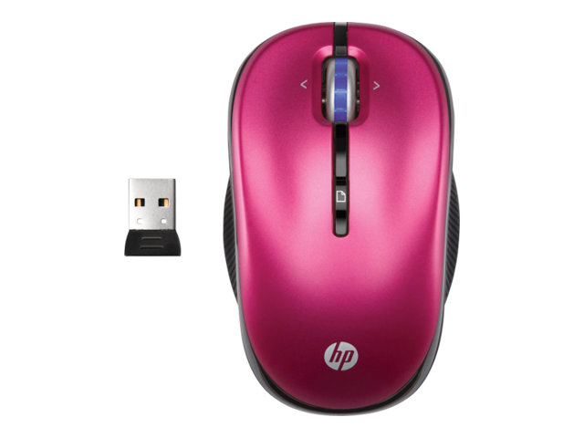HP Wireless Optical Mobile - mouse - 2.4 GHz - pink - XP357AA#ABB ...