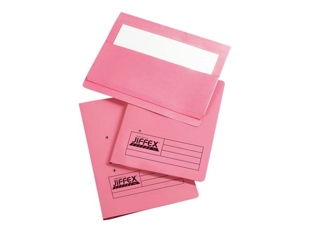 Rexel Jiffex - spring file - for Foolscap - capacity: 320 sheets - pink ...