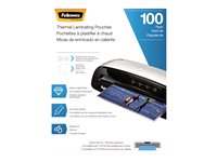 Fellowes - 100-pack - clear - Letter - glossy laminating pouches