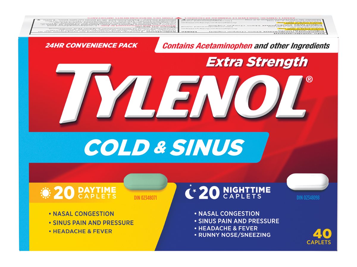 Tylenol* Extra Strength Cold & Sinus Caplets - 40's