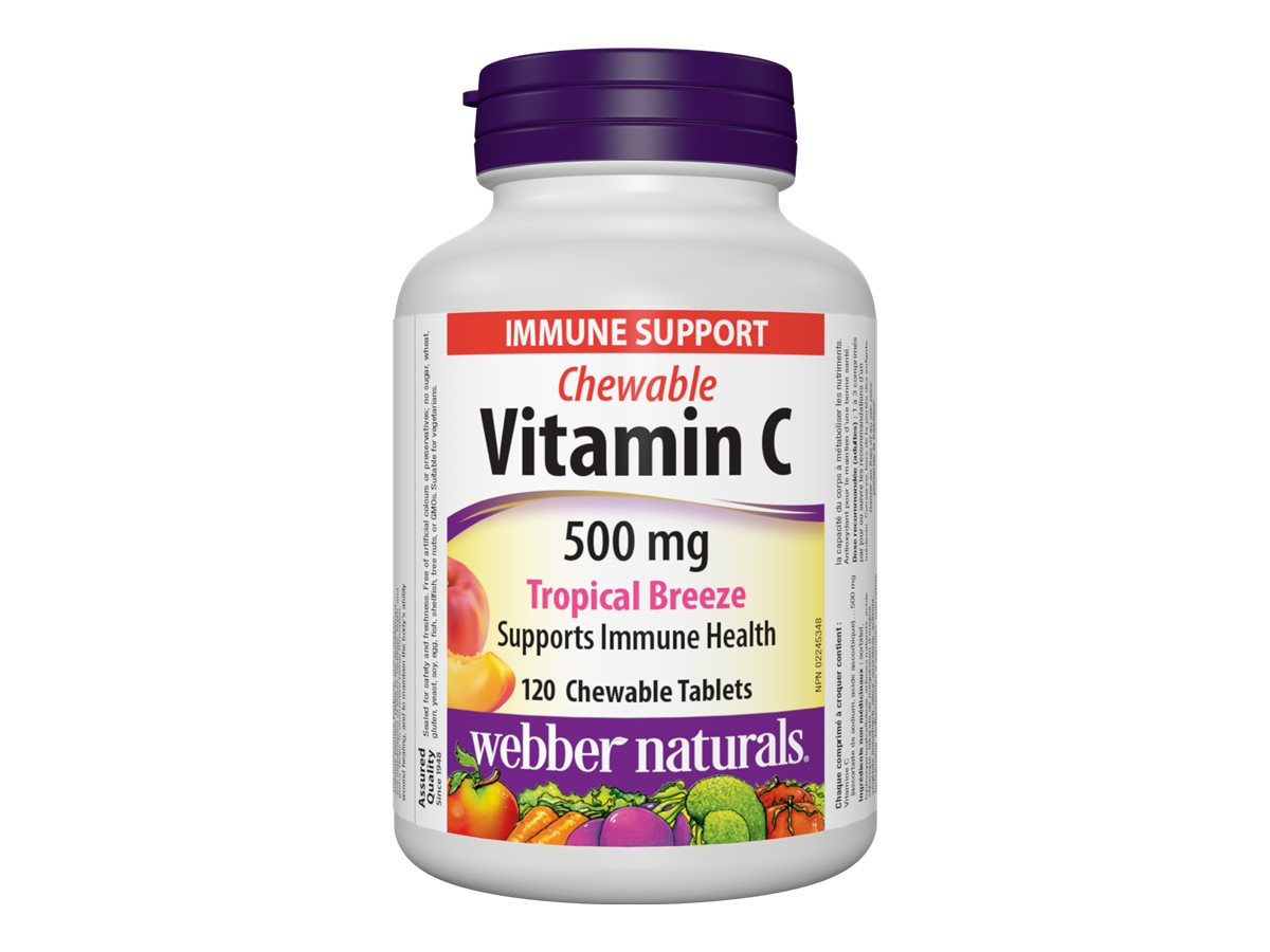 Webber Naturals Tropical Breeze Vitamin C Chewable Tablets - 500mg - 120's