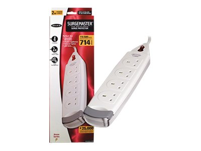 Belkin SurgeMaster Home Series - surge protector - F9H400UK2M - Currys ...