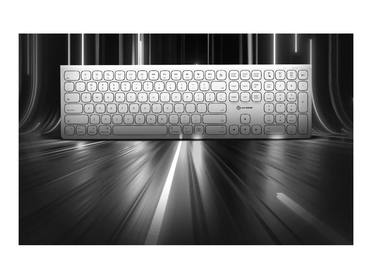 ALOGIC Echelon, keyboard, rechargeable full size, white Input Device ...