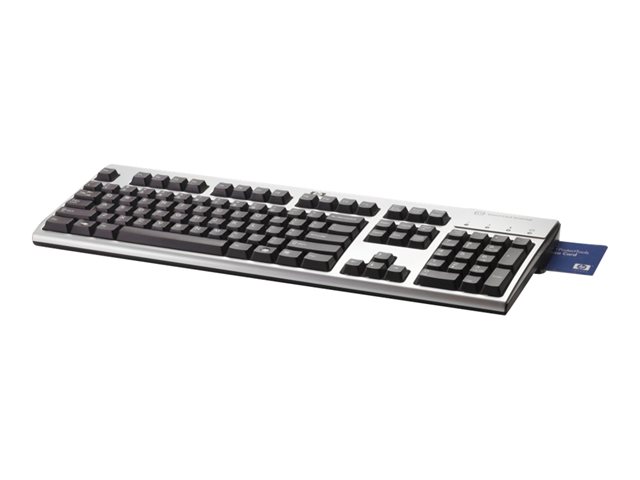 HP Smart Card CCID - keyboard - UK - silver, carbonite - E6D77A6#ABU ...