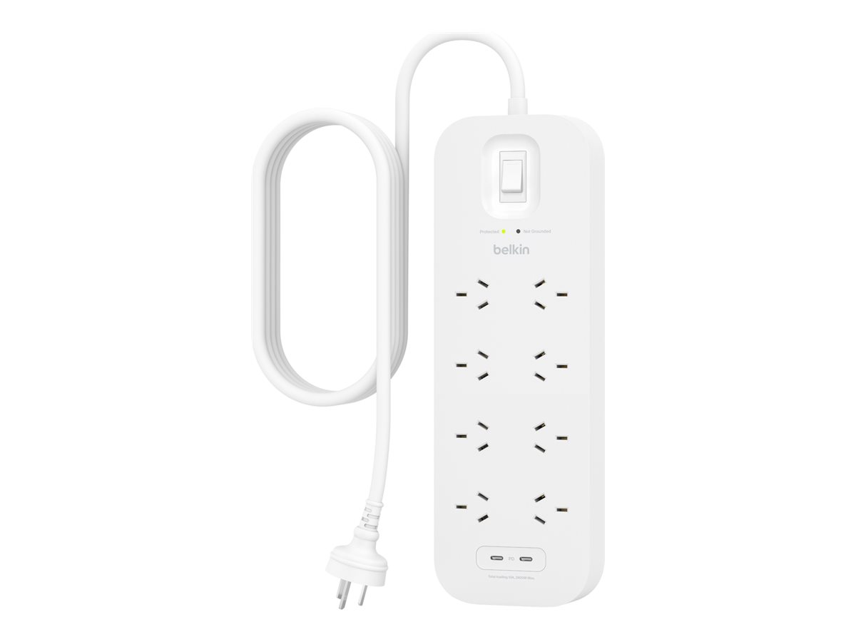 Buy Belkin Connect, surge protector, with 2 USB-C ports, 2400 Watt - NZ ...