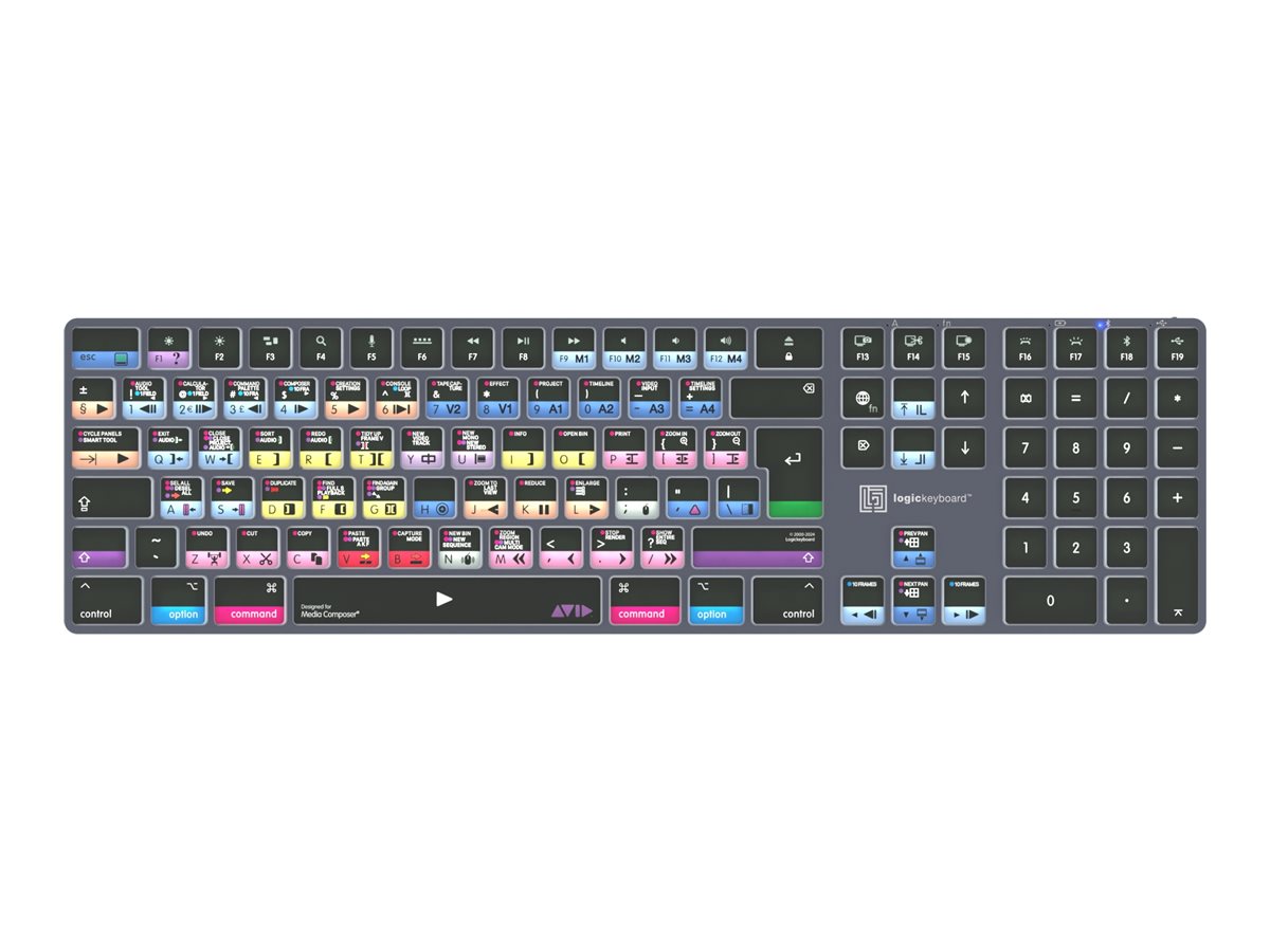 LogicKeyboard Avid Media Composer TITAN - keyboard - professional layout, Mac - QWERTY - UK ...