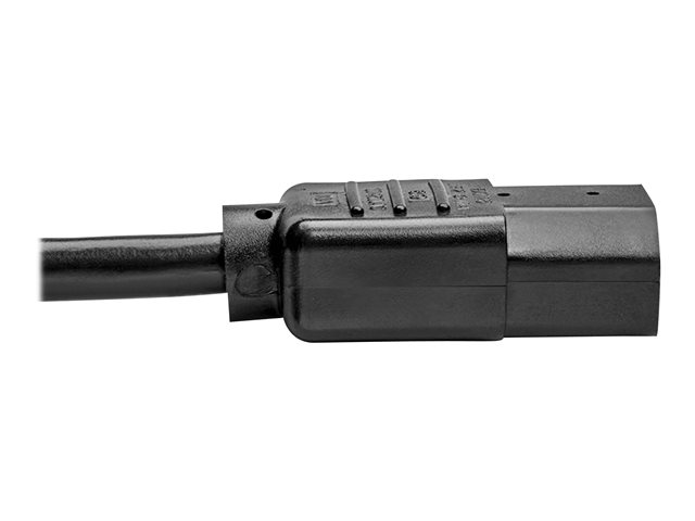Eaton Tripp Lite Series Computer Power Cord, Right-Angle NEMA 5-15P to C13 - Heavy-Duty, 15A ...