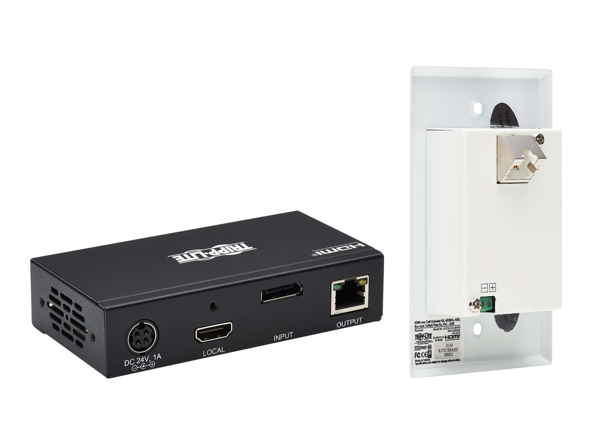 Tripp Lite DisplayPort to HDMI over Cat6 Extender Kit, Box Transmitter ...
