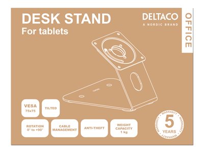 DELTACO Office - Teline malleihin tabletti - teräs - valkoinen ...