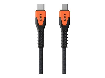 UAG Rugged Charging Cable USB-C to USB-C 5ft- Black/Orange - USB-C ...