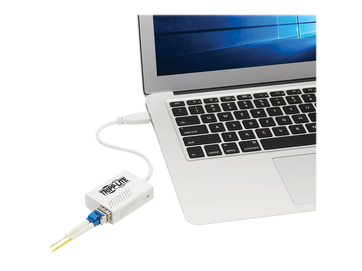 Tripp Lite USB-A 3.1 to Fiber Optic Gigabit Ethernet Adapter, Open SFP ...