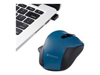 Verbatim Silent Ergonomic Wireless Blue LED Mouse - mouse - 2.4 GHz ...