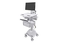 Ergotron StyleView Cart with LCD Pivot, LiFe Powered, 2 Tall Drawers ...