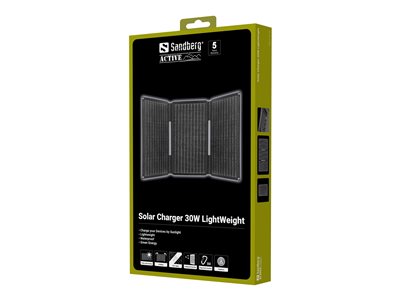 Sandberg Active LightWeight - Solar charger - 30 Watt - 3.4 A - 3 ...
