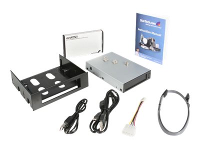 StarTech.com 2.5in SATA External Hard Drive Enclosure for 3.5/5.25 ...