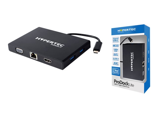 Hypertec ProDockLite - mini-dock - USB-C - VGA, HDMI - 1GbE - HYP ...