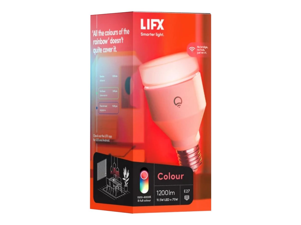 LIFX Colour, LED light bulb, shape: A60, E27, 11.5 W, 550 billion ...