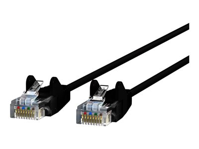 Belkin Slim - patch cable - 14 ft - black