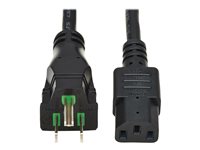 Tripp Lite Safe-IT Antibacterial Hospital-Grade Power Cord, 5-15P to C13 - Green Dot, 13A, 125V ...