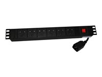 Videk Vertical Rack Mount PDU 10 Gang / 10 x UK Mains Socket to C20 Plug - power distribution strip