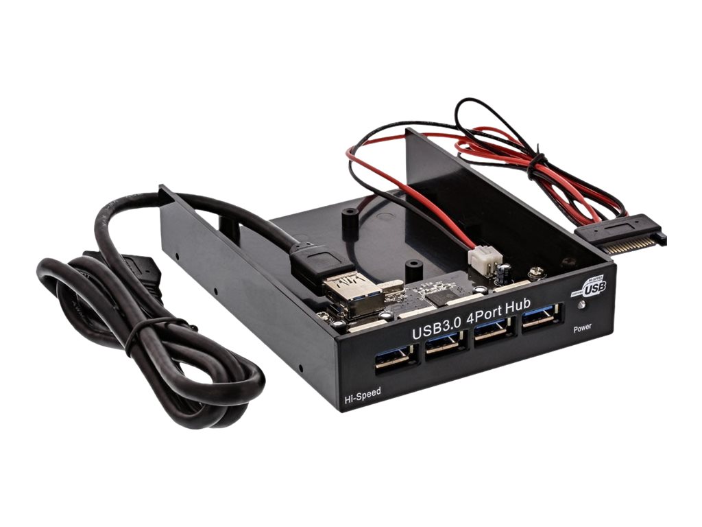 InLine Front Panel Hub for 3.5" Floppy Slot - Hub - 4 x SuperSpeed USB ...