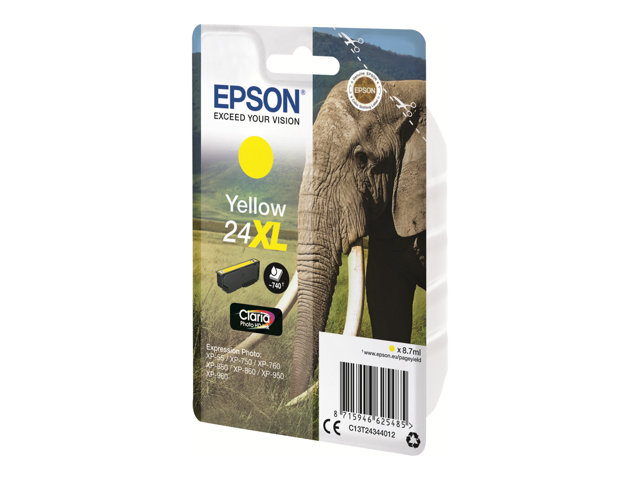 Epson 24XL - XL - yellow - original - ink cartridge - C13T24344012 ...