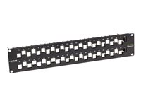 Black Box GigaTrue CAT6A Staggered Blank Patch Panel - patch panel - 2U ...