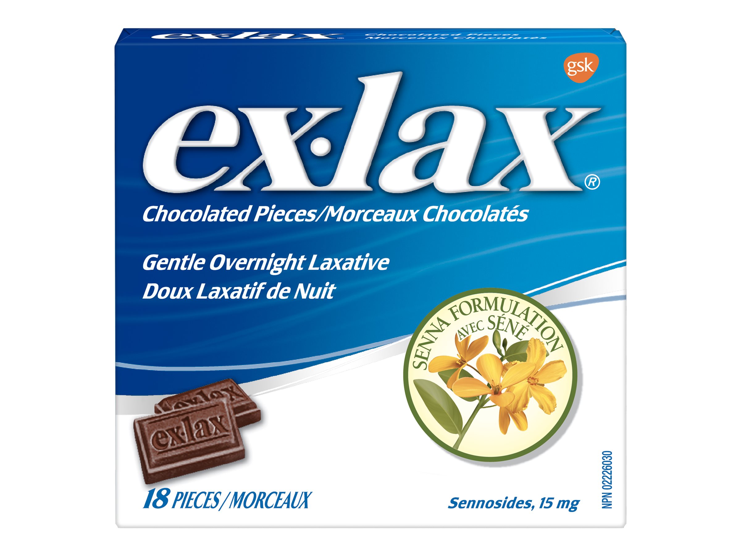 EX-LAX CHOCOLATE 18'S