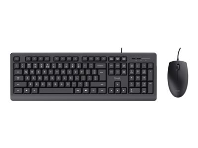 Trust TKM-250 - keyboard and mouse set - QWERTY - UK - black