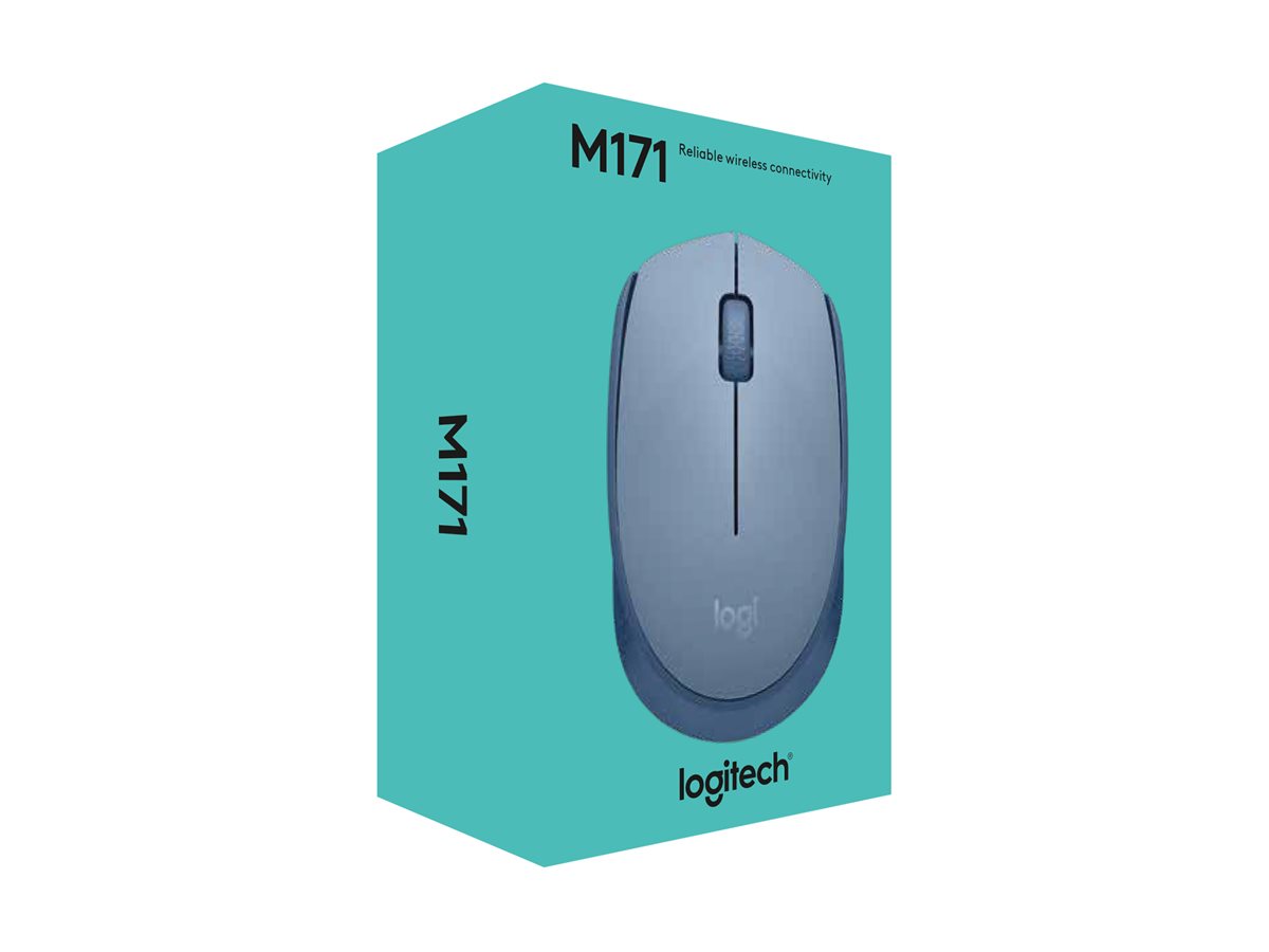 Logitech M171, mouse, 2.4 GHz, blue grey - Paradigm PCs