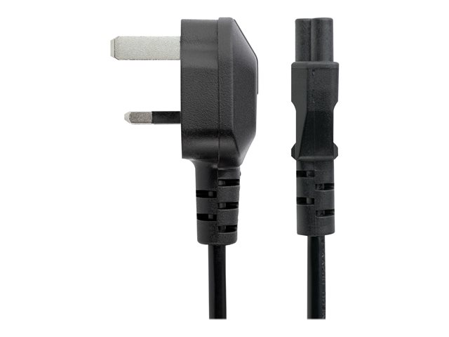 StarTech.com 6ft (2m) UK Laptop Power Cable, BS 1363 to C5 Clover Leaf ...