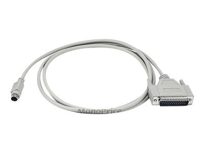 Monoprice - serial cable - 8 pin mini-DIN to DB-25 - 6 ft