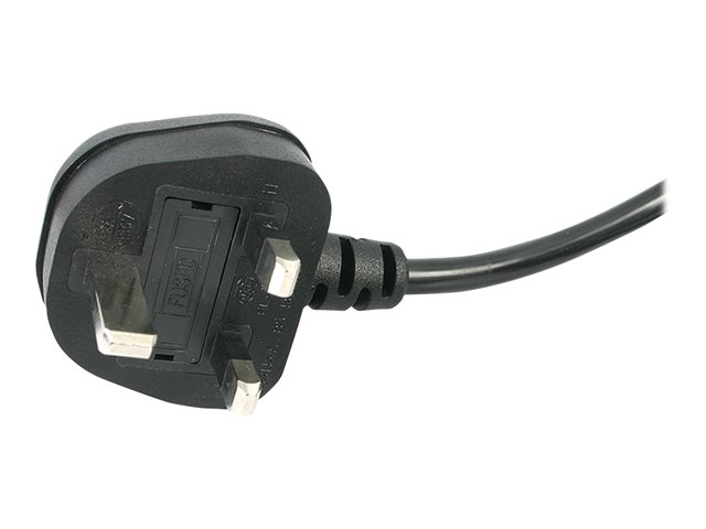 StarTech.com 3ft (1m) UK Laptop Power Cable, BS 1363 to C7, 2.5A 250V ...