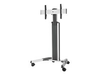 Chief Fusion Large Adjustable Mobile TV Cart - For Displays 42-86" - Silver