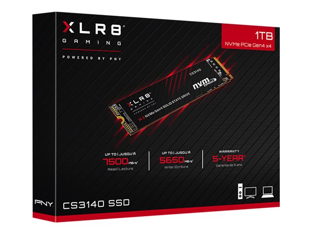 PNY XLR8 CS3140 - SSD - 1 To - PCIe 4.0 x4 (NVMe) (M280CS3140-1TB-RB)