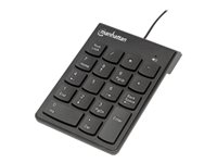 Manhattan Numeric Keypad, Wired, USB-A, 18 Full Size Keys, Black ...