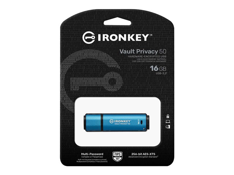 Kingston IronKey Vault Privacy 50 Series - clé USB - 16 Go - Conformité ...