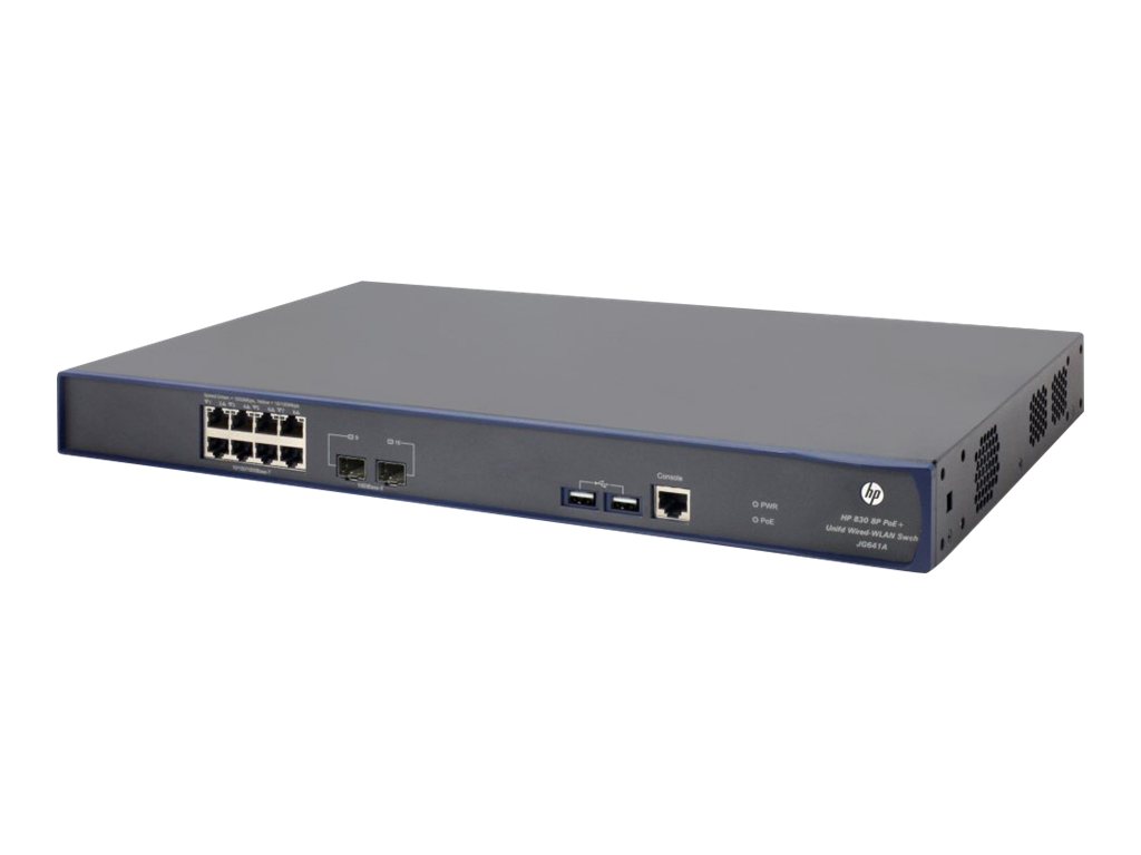 HPE 830 8-Port PoE+ Unified Wired-WLAN Switch | Overview, Specs ...