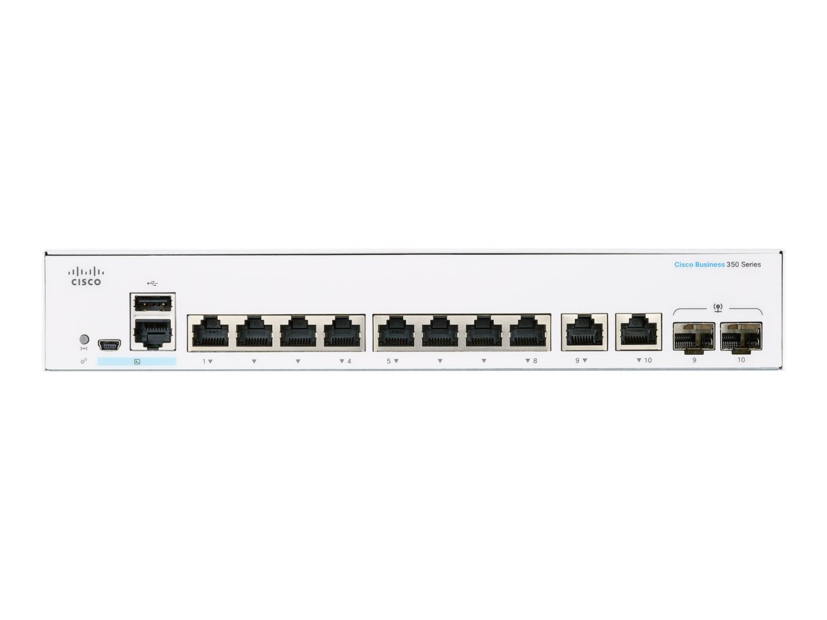 Cisco Business 350 Series 350-8P-2G, switch, 8 ports, Managed, rack ...