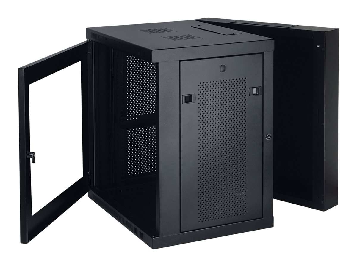 Tripp Lite 12U Wall Mount Rack Enclosure Server Cabinet Hinged Swinging ...