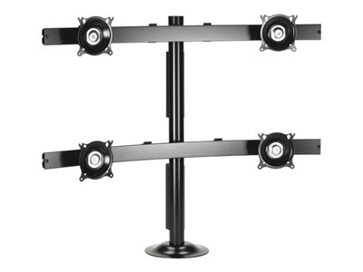 Chief Widescreen Quad Display Desk Mount - For Displays 10-30" - Black